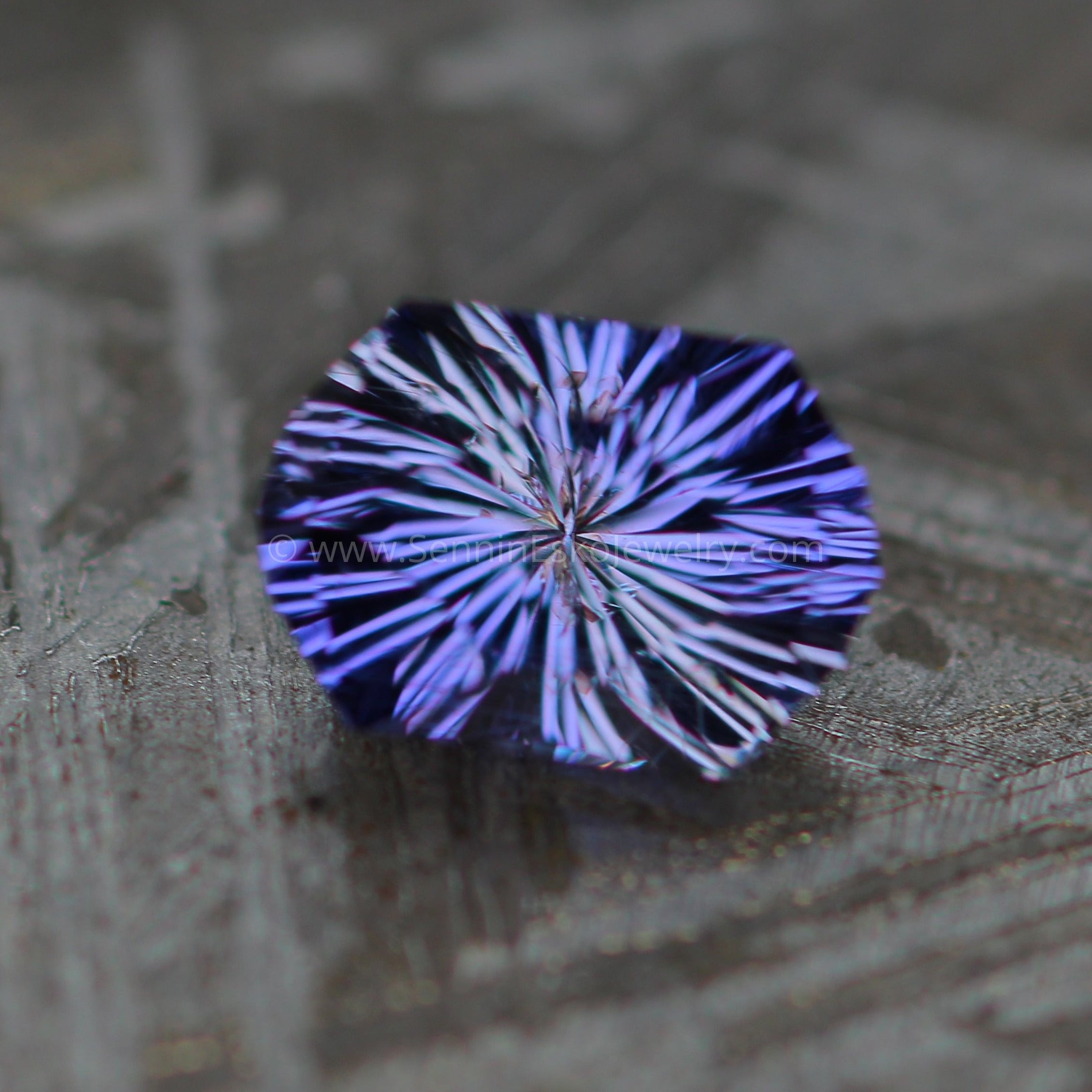 0.74 carat Electric Blue/Purple Umba Sapphire Decagon - Fantasy Cut, 6 ...