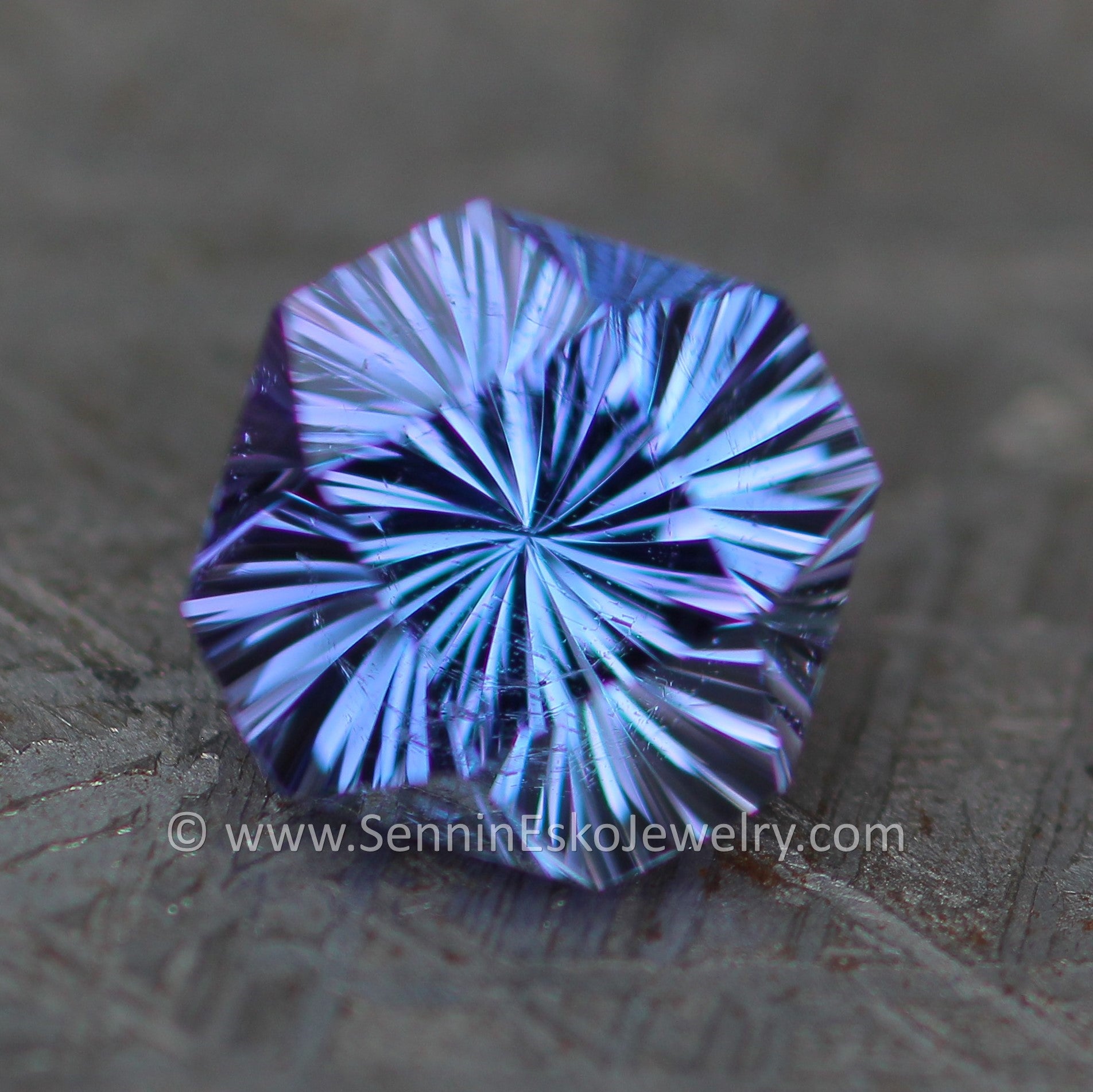 2 Carat Periwinkle Tanzanite Square Octagon 7.9x7.2mm Fantasy Cut