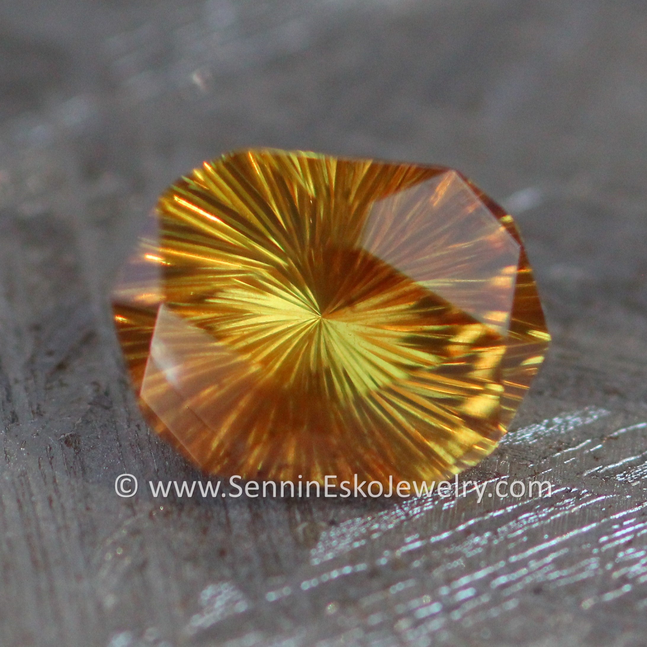 1.8 Carat Burnt Orange Sapphire Decagon - Fantasy Cut 8.5x6.3mm ...