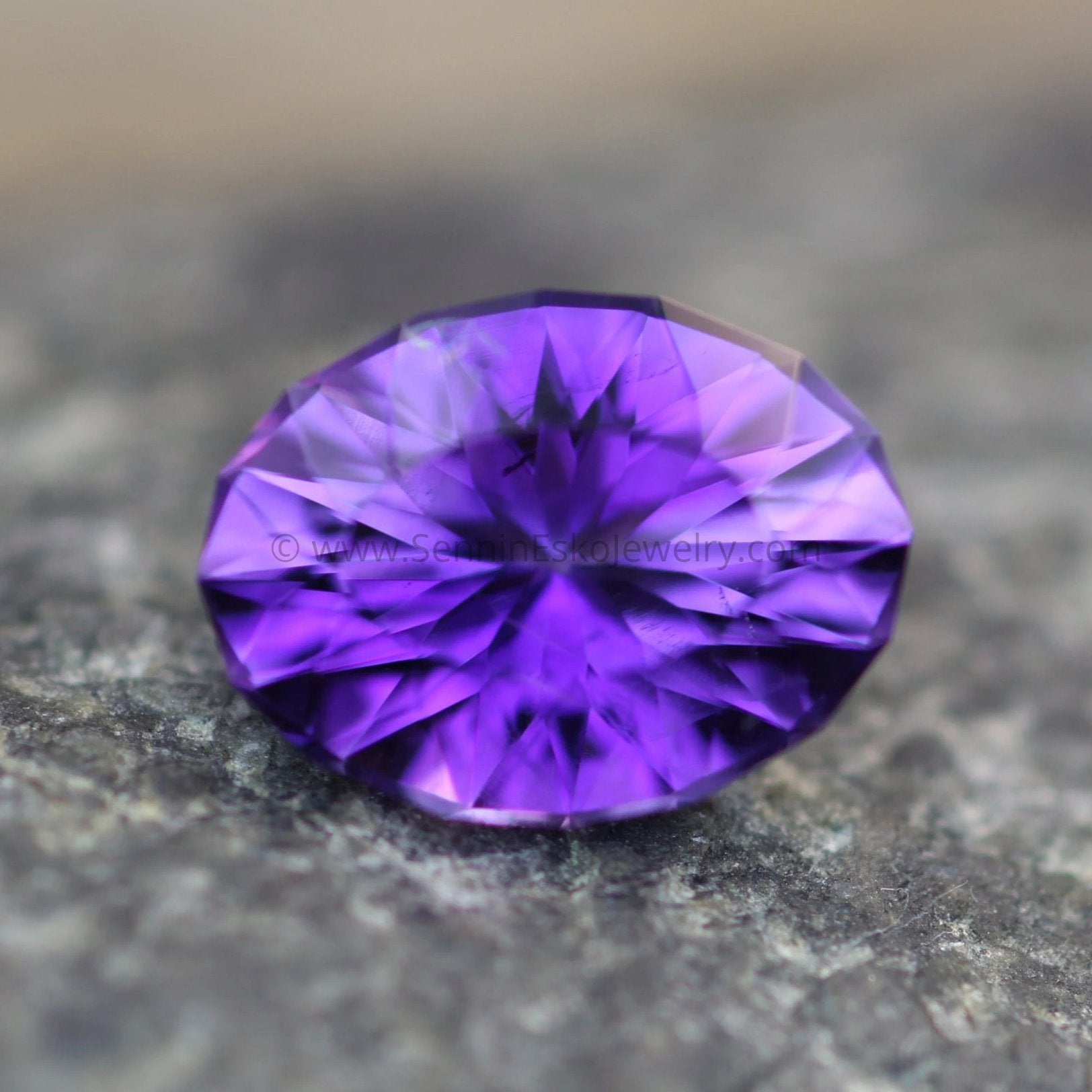 Precision Cut Oval Amethyst Brilliant Oval Gemstone - Precision Cut Am ...